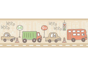 Kids, Beep Beep, Traffic Lights, Wallpaper Border 267 – Wallpaper John's