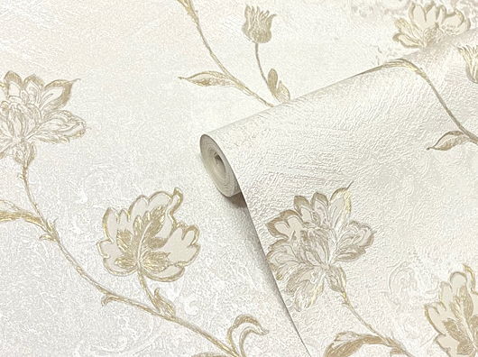Luxurious Textured Floral, Italian Vinyl – Wallpaper John's