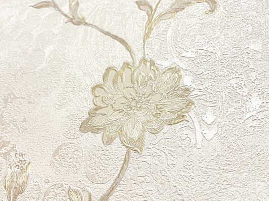 Luxurious Textured Floral, Italian Vinyl – Wallpaper John's